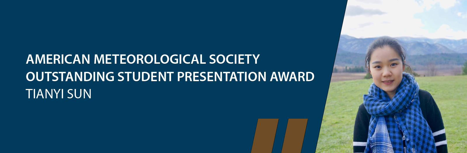 Tianyi Sun awarded AMS Outstanding Student Presentation Award for the second time - UT Institute ...